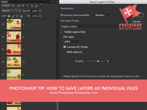 PHOTOSHOP TIP HOW TO SAVE LAYERS AS INDIVIDUAL FILES Photoshop For Beginners