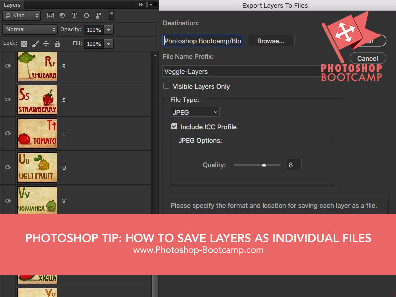 Photoshop Tip How To Save Individual Layers As File Photoshop For 