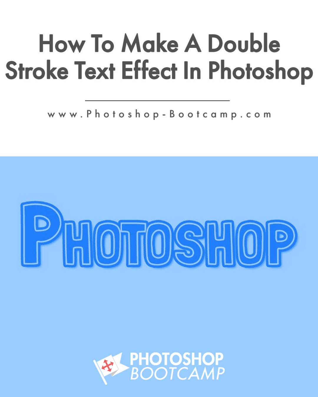 How To Make A Double Stroke Effect On Text In Photoshop Using Layer Styles - Photoshop For Beginners
